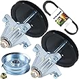 Amazon.com : FULAIGE 2 Pack 918-05078A Spindle Assembly with 756-05034A Pulley 954-04325 Belt ...