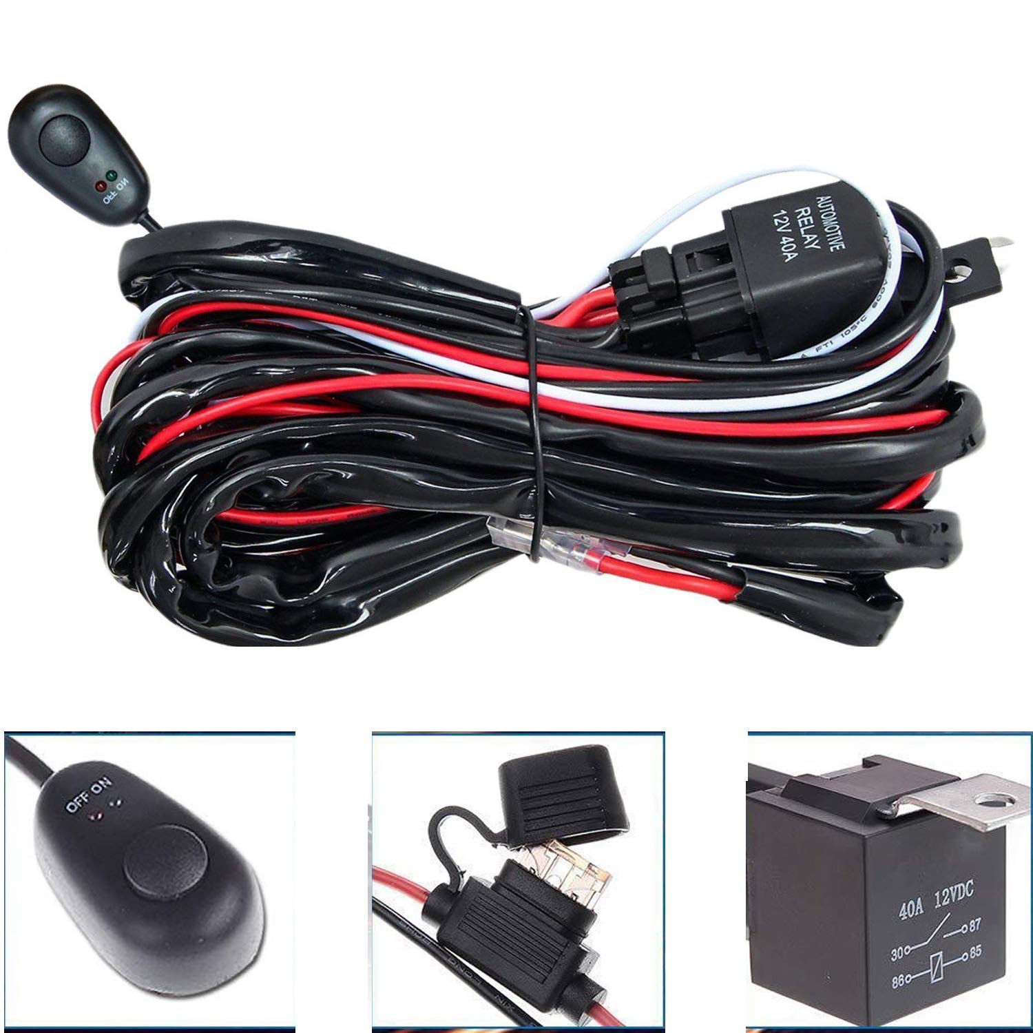 AMUNIESUN DOT Pair 105W 7x6 5x7 LED Headlight H4 Plug Hi-Lo Halo DRL ...