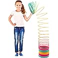 Amazon.com: Giant Slinkie Coil Spring Toys For Kids - 6’’ Jumbo Rainbow ...