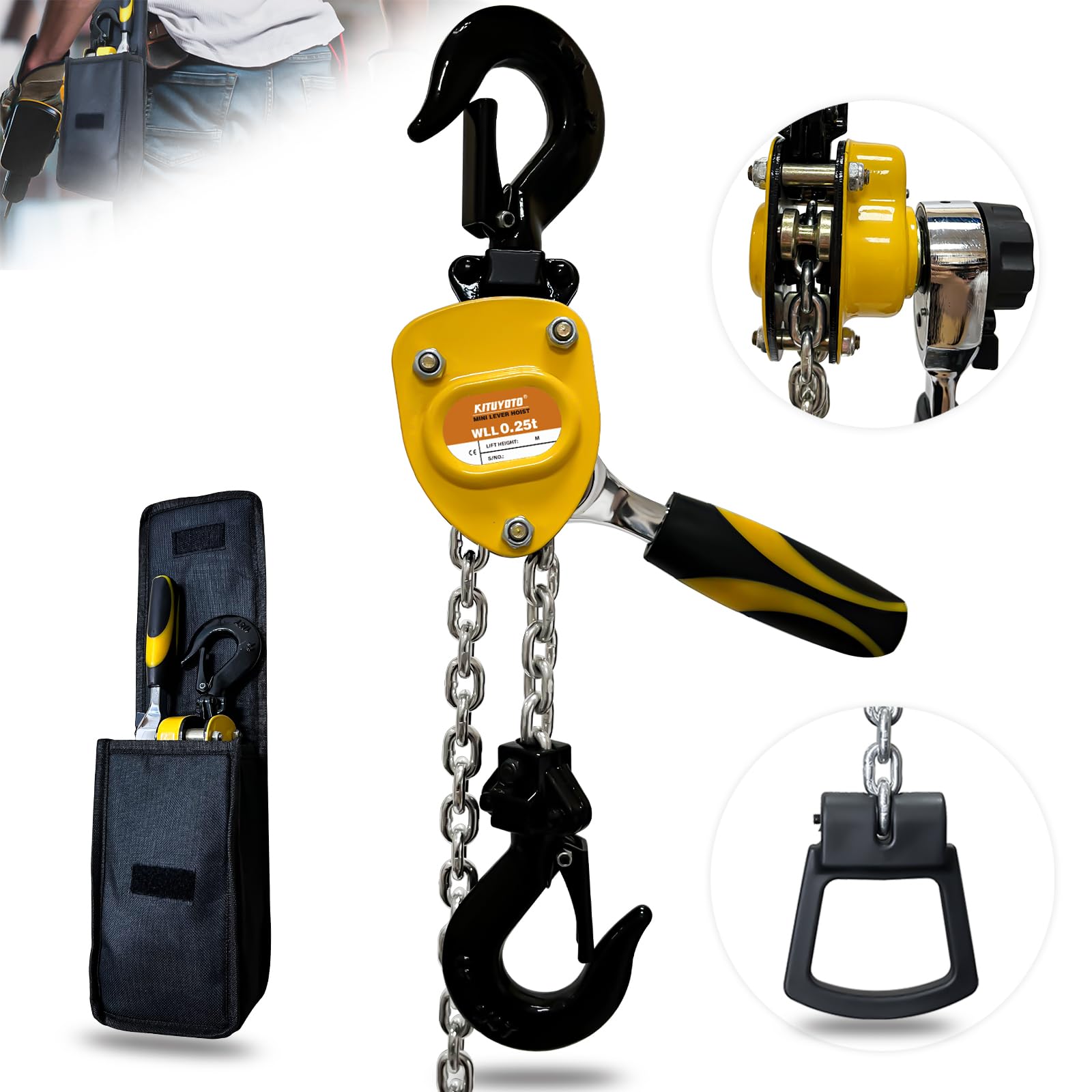 Mua Mini Lever Chain Hoist 1/4 Ton-Portable Manual Lever Chain Hoist ...
