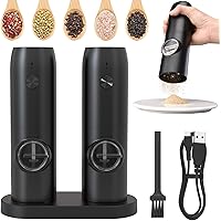 Salero y Pimentero Electrico, [2 Piezas] Homtronics USB Recargable ...