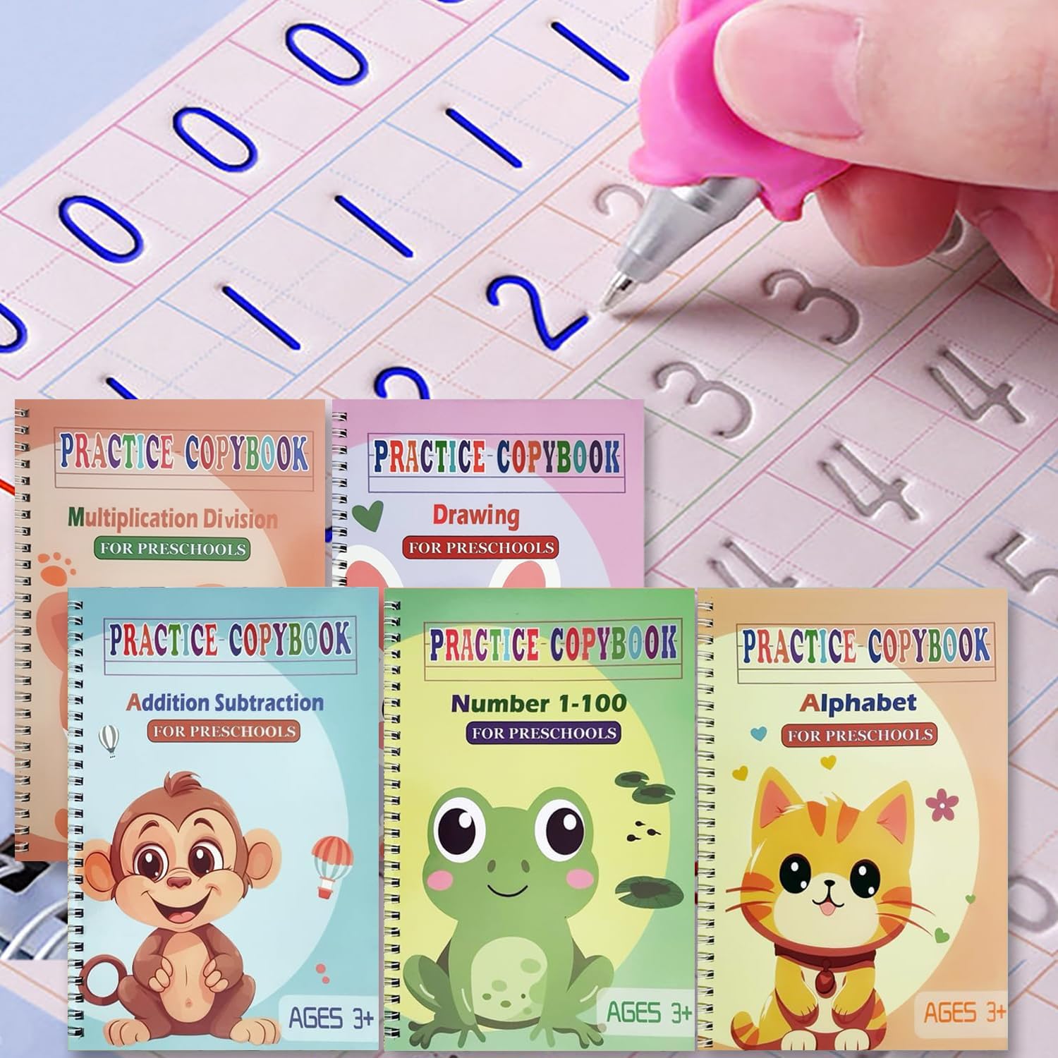 Mua Magic Grooved Practice Copybook 5 Pack With Pens, Groove Reusable ...