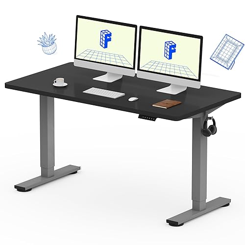 FLEXISPOT EN1 One-Piece Electric Stand Up Desk 55x28 Inches Home Office ...
