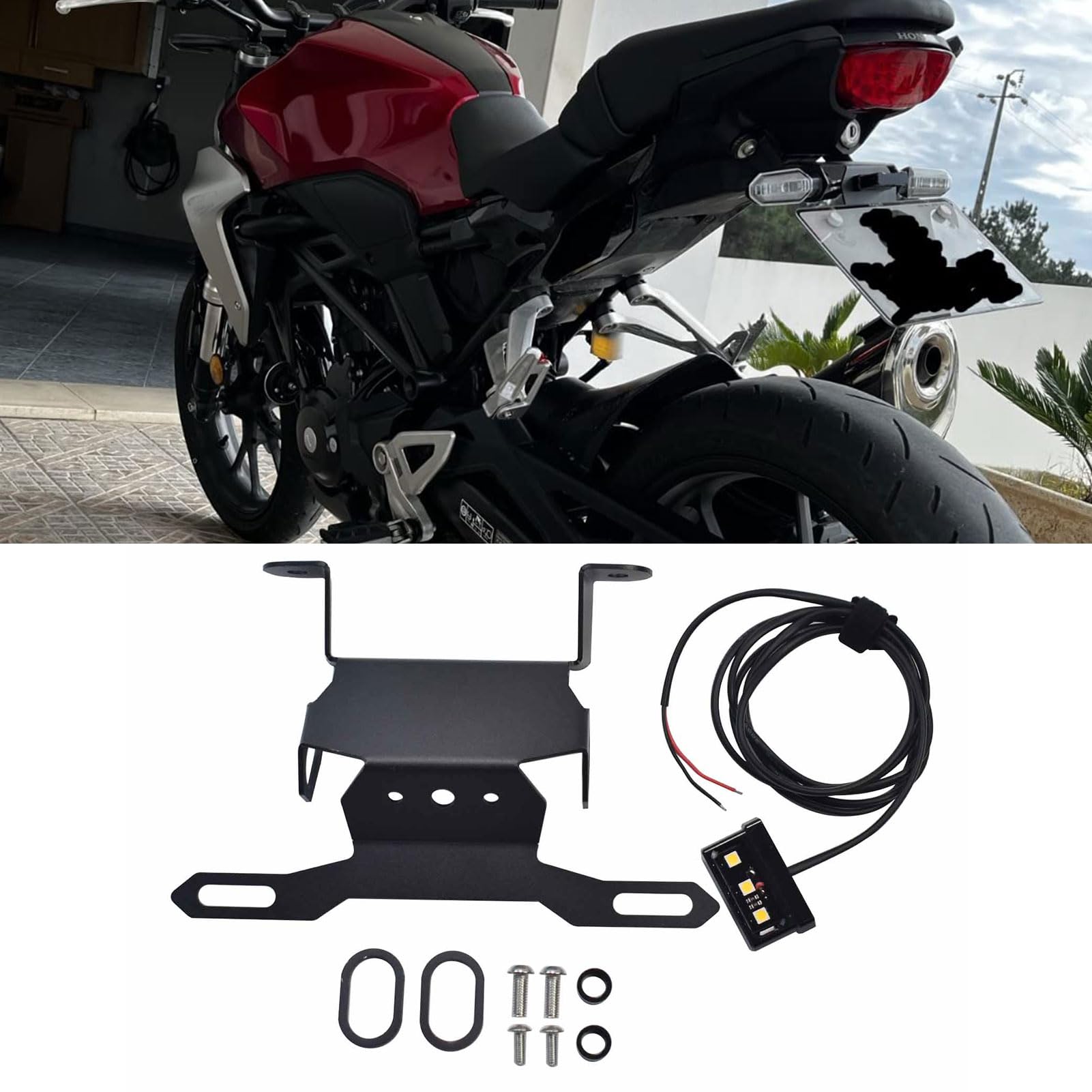 Mua Midimttop Stainless Steel License Plate Holder fit for Ho-nda ...