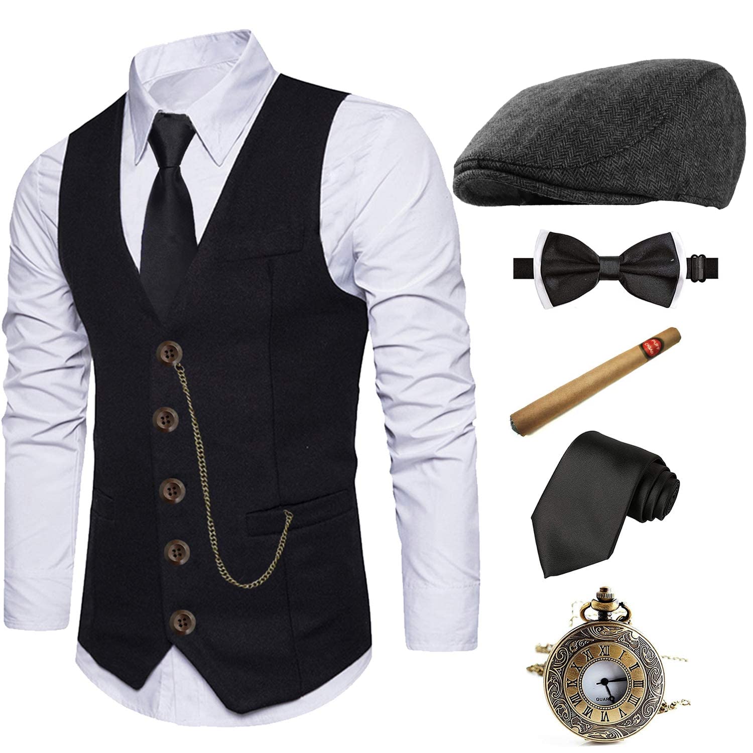 EFORLED 1920s Mens Accessories Costume,Great Gatsby Clothing,Roaring ...
