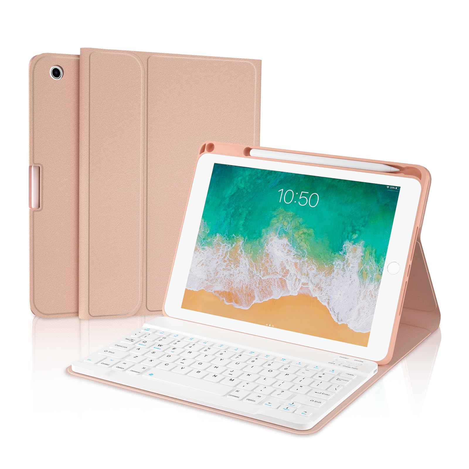 Luckset Keyboard Case for iPad 9.7 inch 6th 2018, 5th Gen. 2017, Air 2 ...