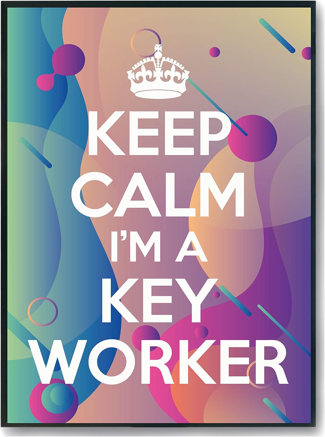 Hippowarehouse Keep Calm I'm a Key Worker Printed Poster Wall Art ...