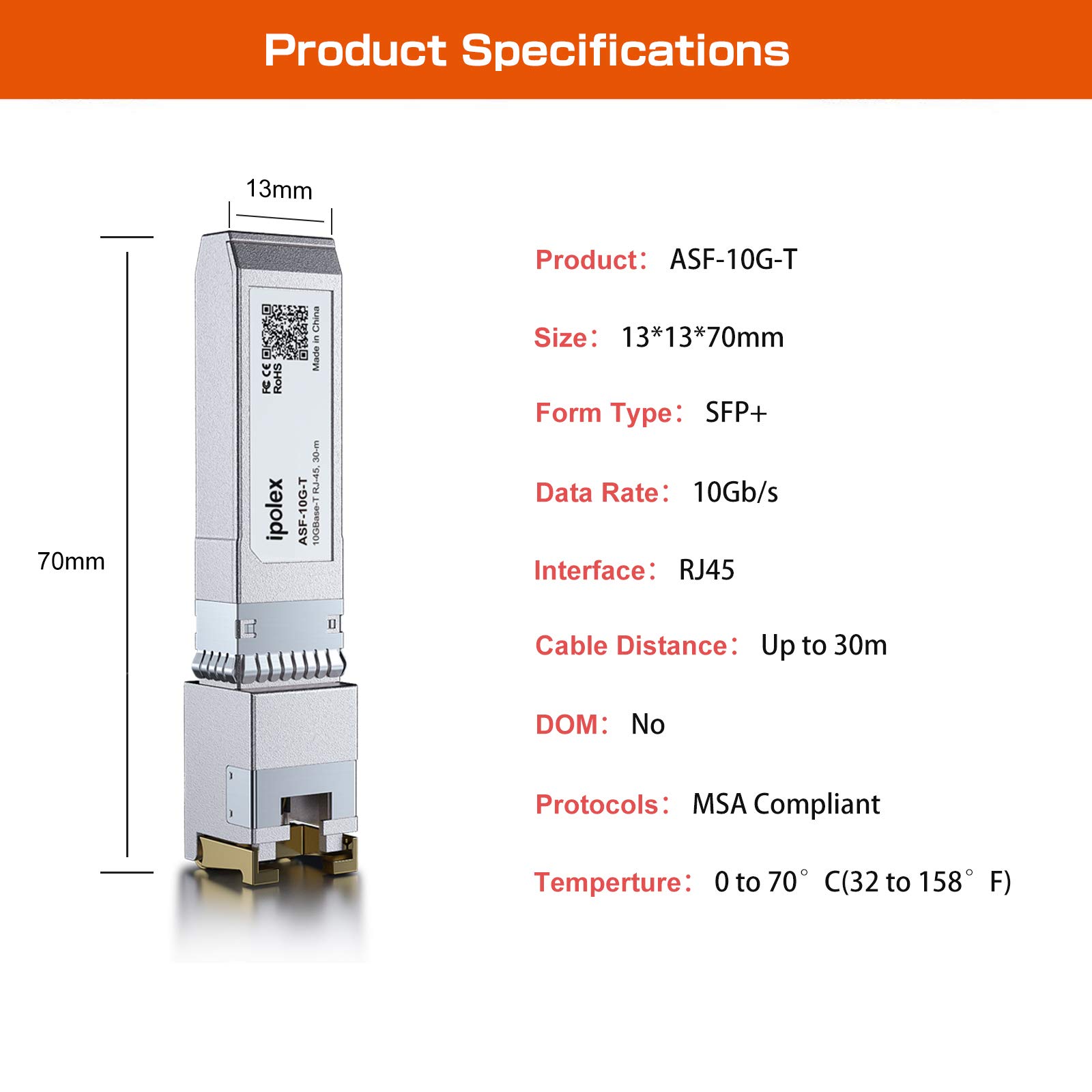 Mua 1.25/2.5/5/10G SFP+ to RJ45 Transceiver, 10GBase-T Copper SFP+ Module, 10Gb Ethernet Adapter ...