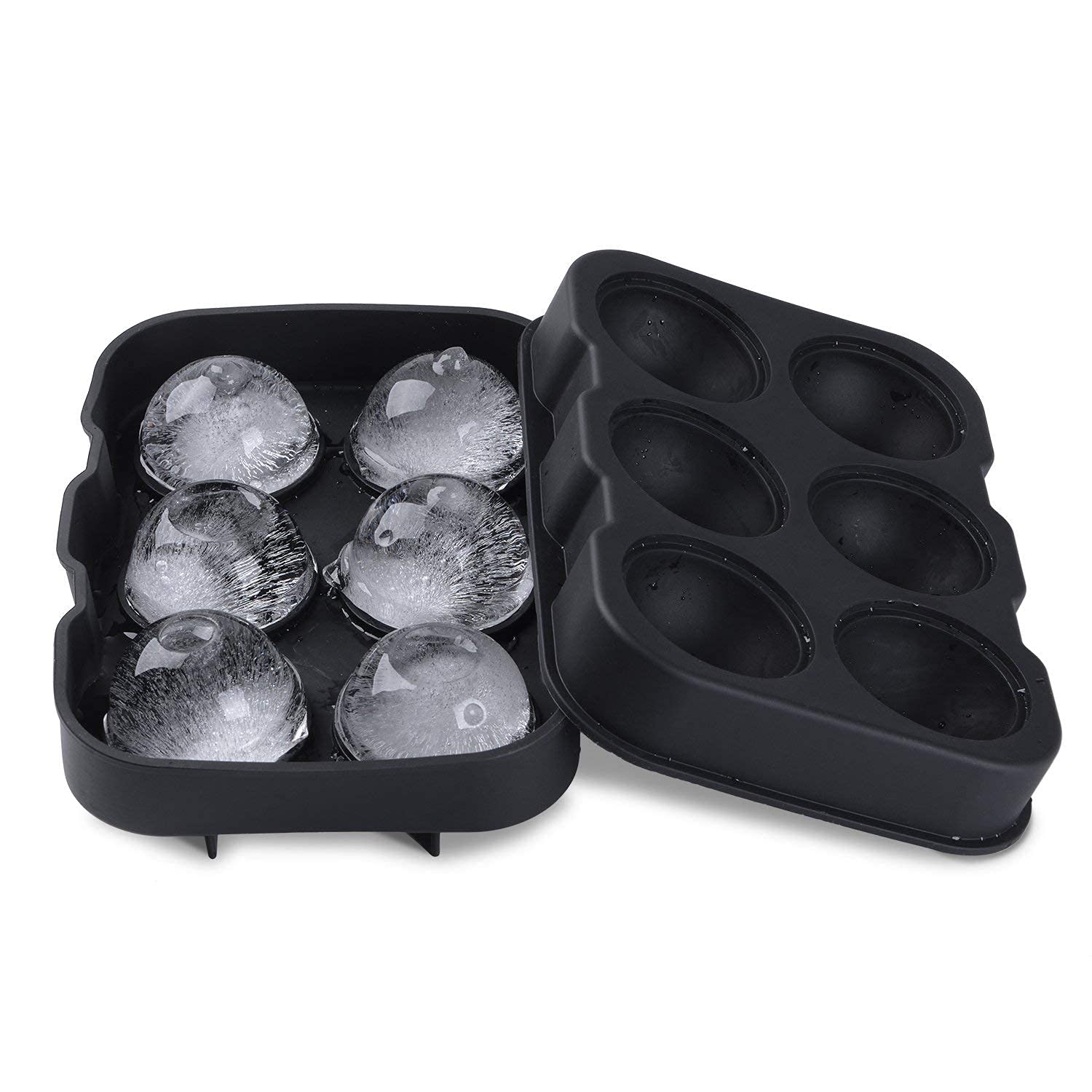 Buy Sygnius Silicone Ice Cube Ball Maker, Silicone 6 Giant Ice Ball ...