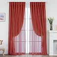 Amazon.com: BRIGHTSHEER Red Blackout Curtains with Sheer 2 Panels ...