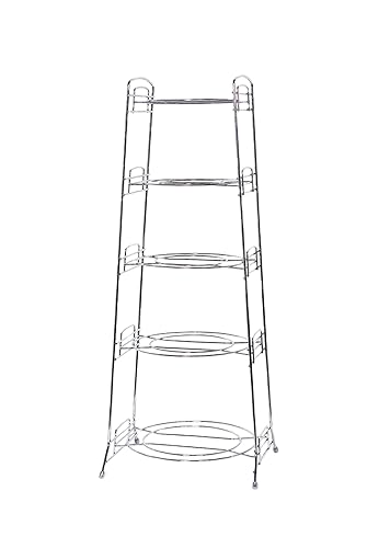 TRIPOD - 5 Tier Metal Kitchen Pan / Pot Stand - Silver: Amazon.co.uk ...