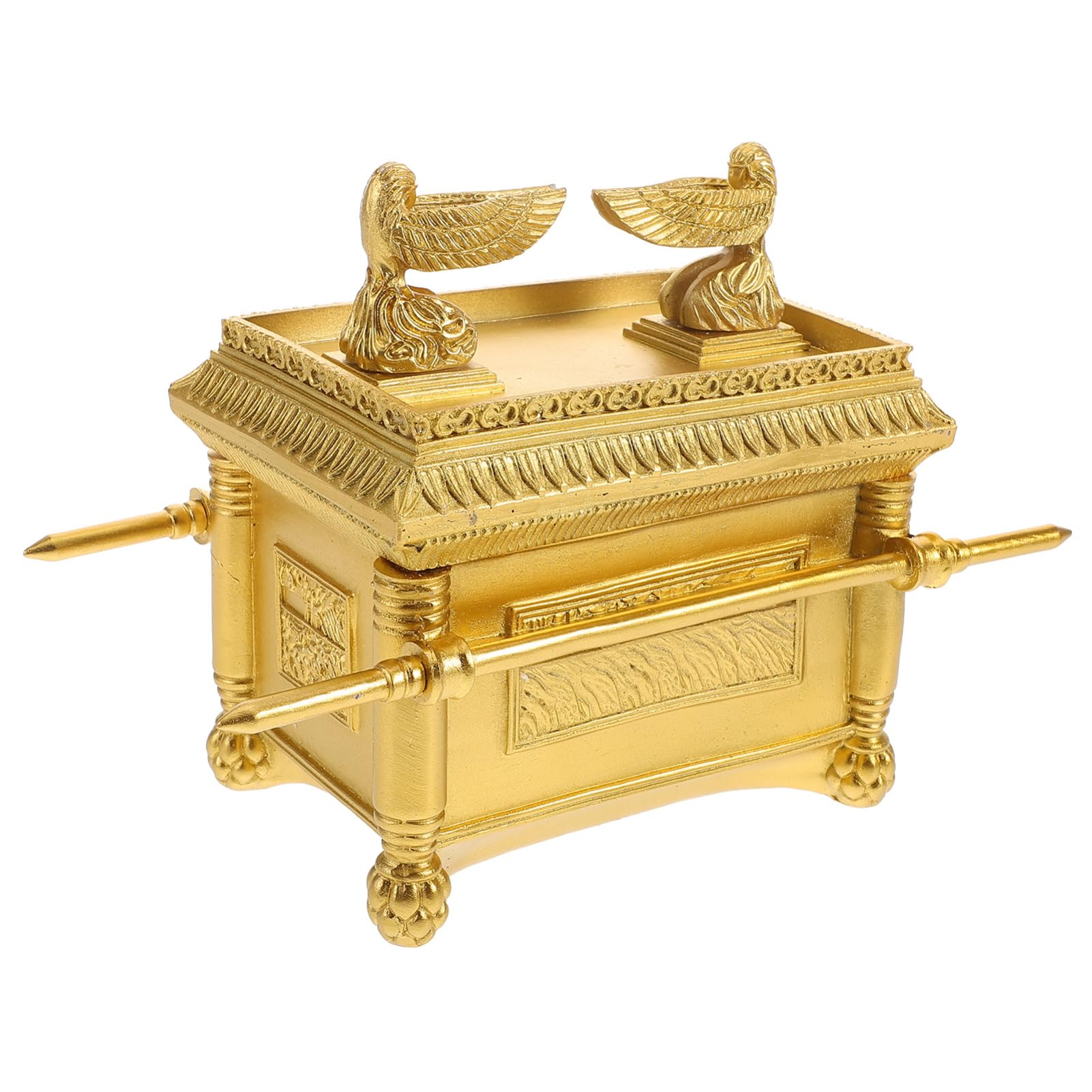 ABOOFAN Ark of The Covenant Religious Statue Model Holy Gold Ark of The ...