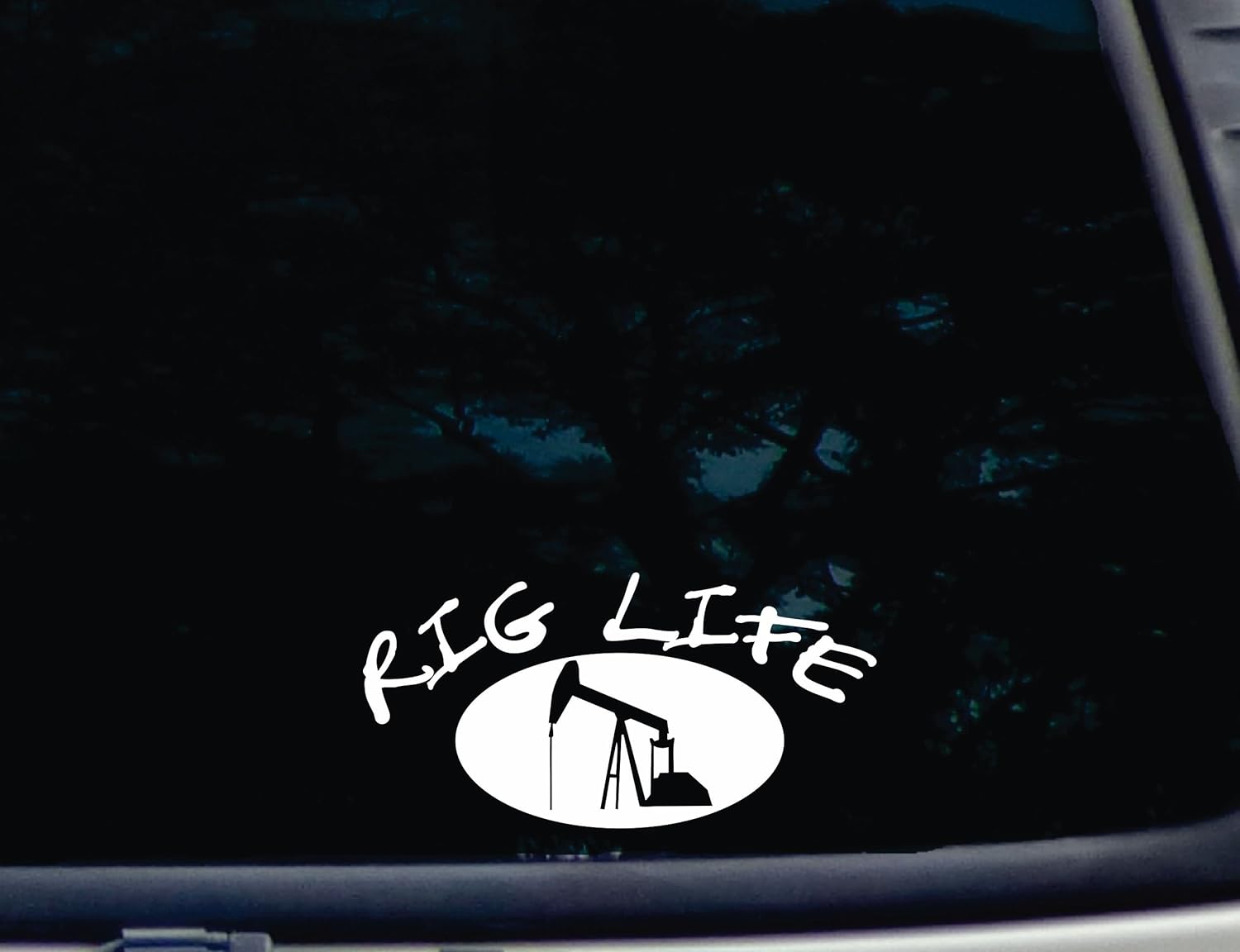 Amazon.com: Rig Life Oval - 7" x 3 1/2" die cut vinyl decal for window ...
