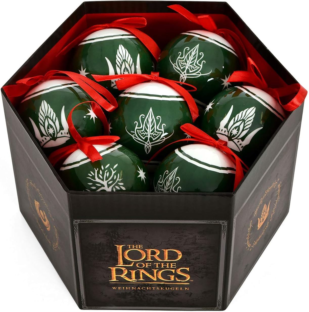 Elbenwald Lord of the Rings Christmas tree balls Middle-earth symbols ...