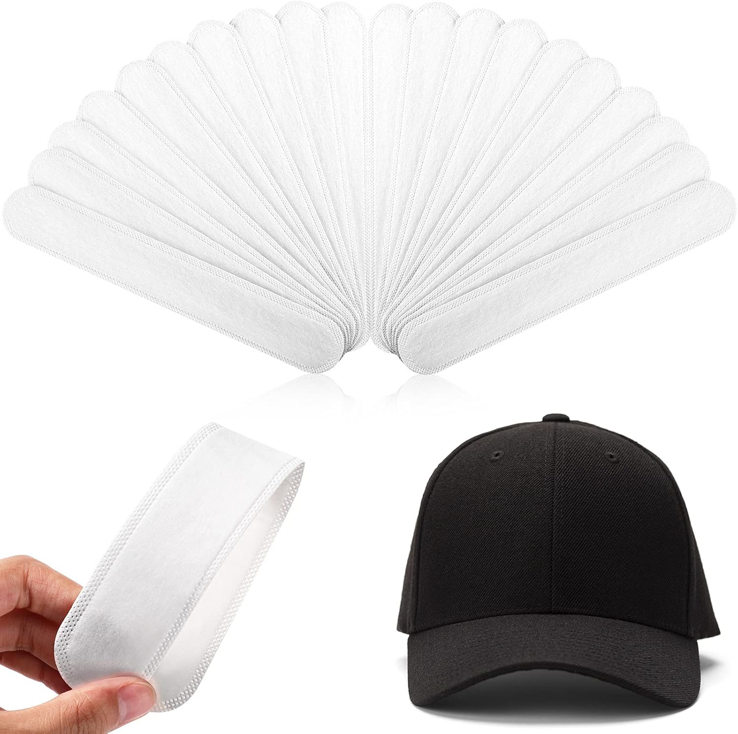 Amazon.com: Gejoy Golf Hat Liner Absorbent Sweat Pad Disposable for ...