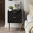 Amazon.com: Masupu Nightstand with Charging Station,Mid-Century Modern ...