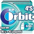 Orbit chicles polar mint sin azúcar, 40 paquetes de 4 piezas. 196g ...