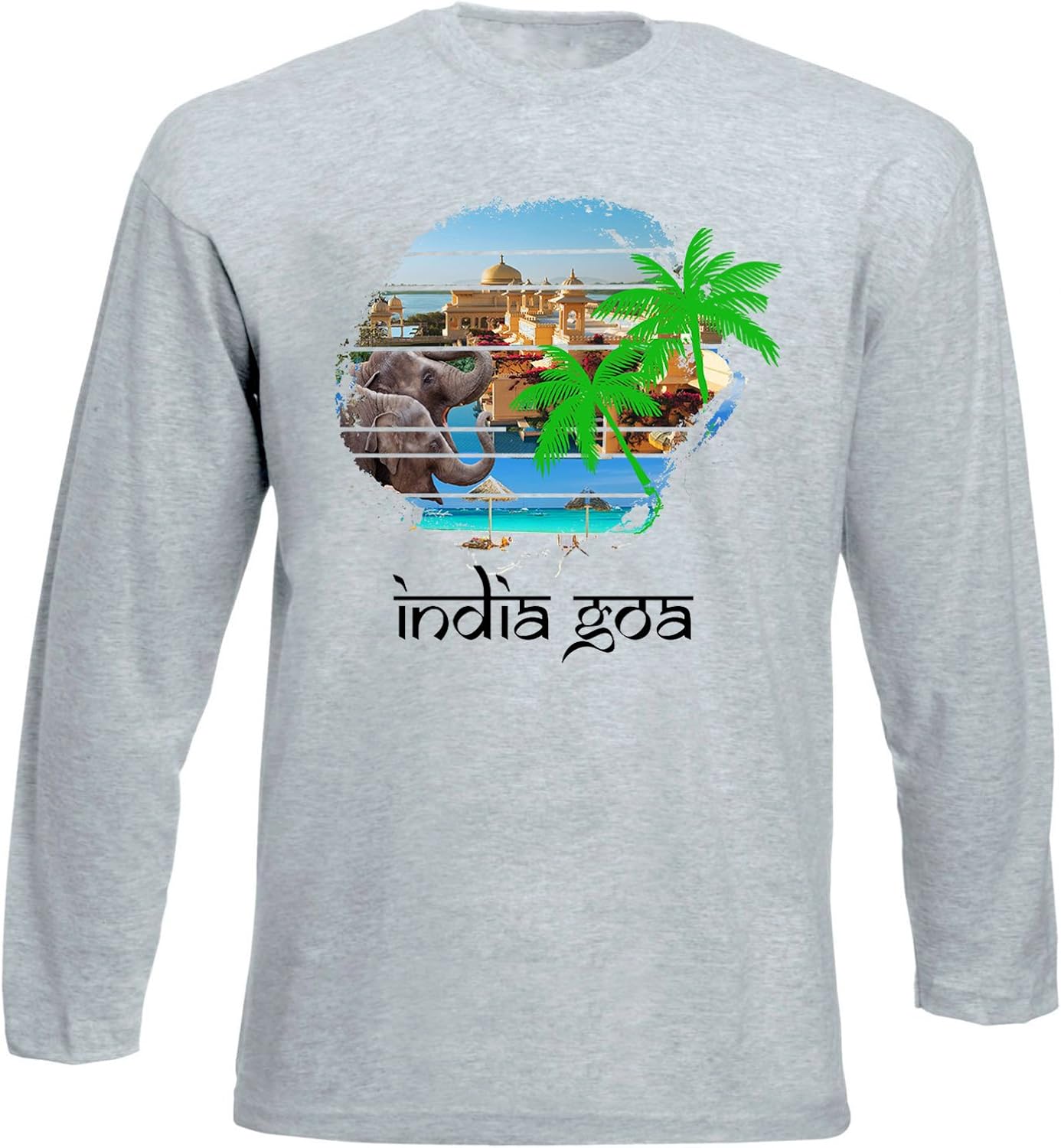 teesquare1st India Goa Tshirt de Manga Larga Gris para Hombre: Amazon ...