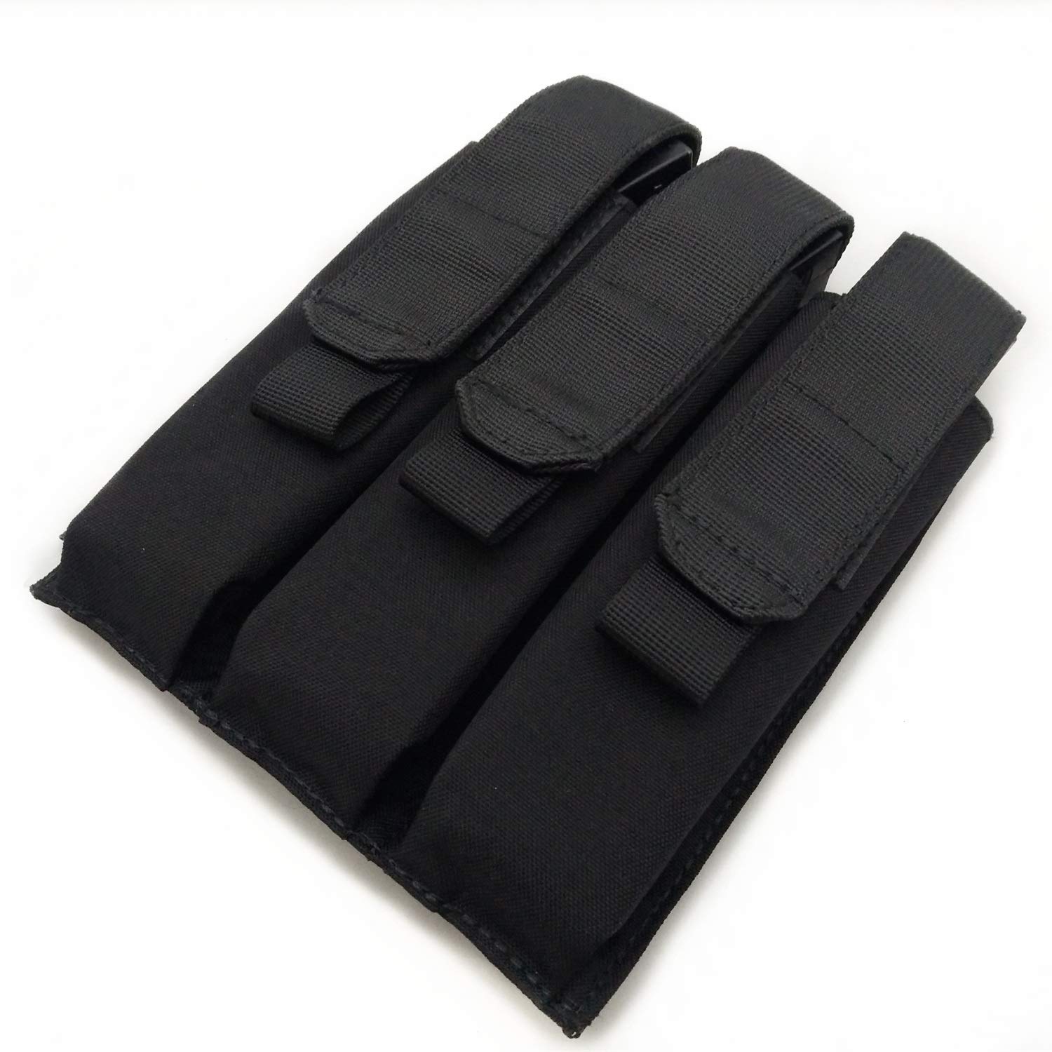 Mua US TACTICAL 実物生地使用 Molleシステム 軍用規格 MP5 MP7A1 など汎用 三連 マガジンポーチ (ブラック ...