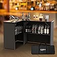 Amazon.com: VINGLI 45" Commercial Portable Bar Table for Events, Mobile ...