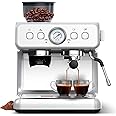 Amazon.com: Joy Pebble Espresso Machine,15 Bar Professional Espresso Maker with Coffee Bean ...