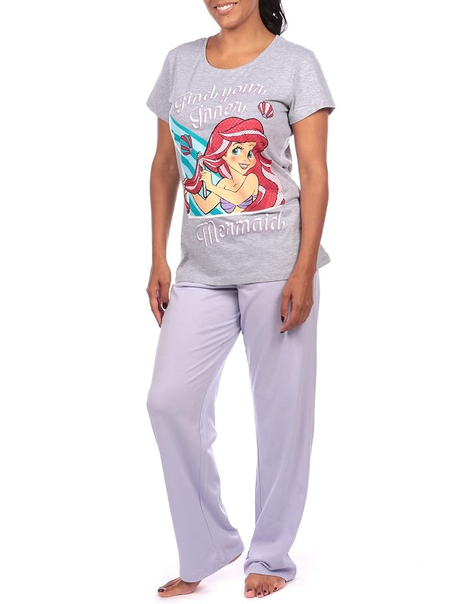 Buy Disney Womens The Little Mermaid Pajamas Multicolored Size Medium ...