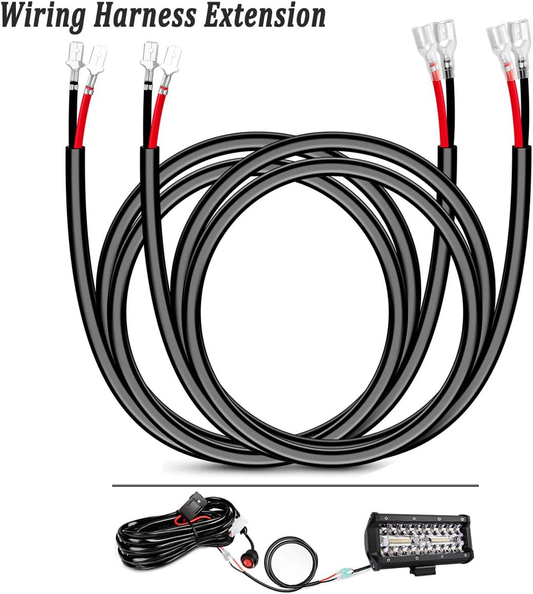 Amazon.com: LEDMIRCY Wiring Harness Extension 2PCS 60 Inches 16AWG ...