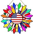Amazon.com: Sunflower Hispanic Countries Flag Wooden Front Door Sign ...