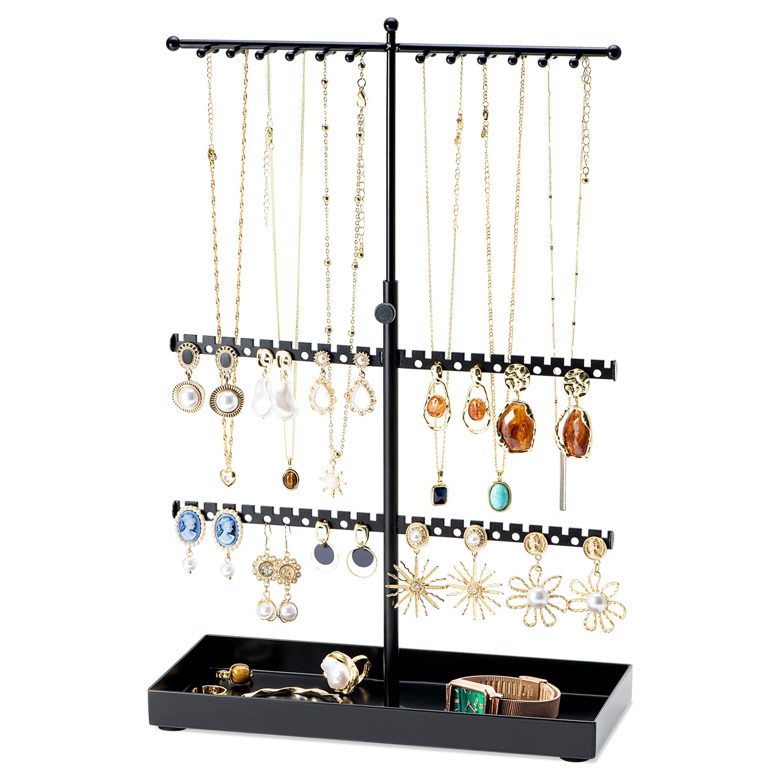 Zhithink Jewelry Organizer Stand, 3 Tier Jewelry Holder Organizer with ...