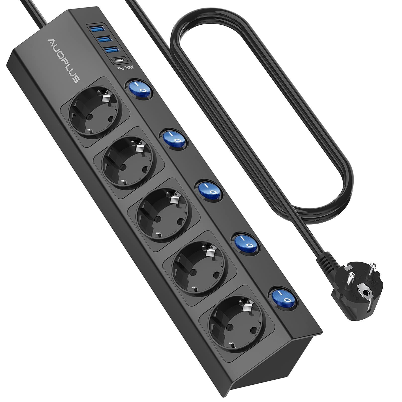 Mua Power Strip, Individually Switchable, 5-Way Power Strip, Wall ...