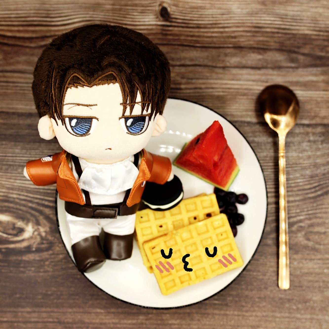 Mua 9"/23cm Uoozii LEVI Plush Cute Anime AOT Plushie with Changeable ...