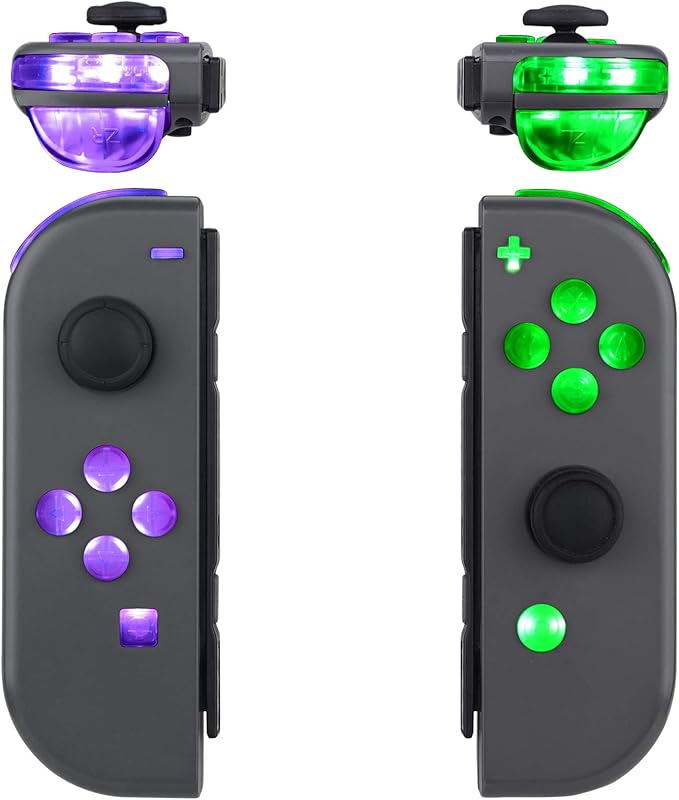 Amazon.com: eXtremeRate 7 Colors 9 Modes Button Control NS Joycon DFS ...