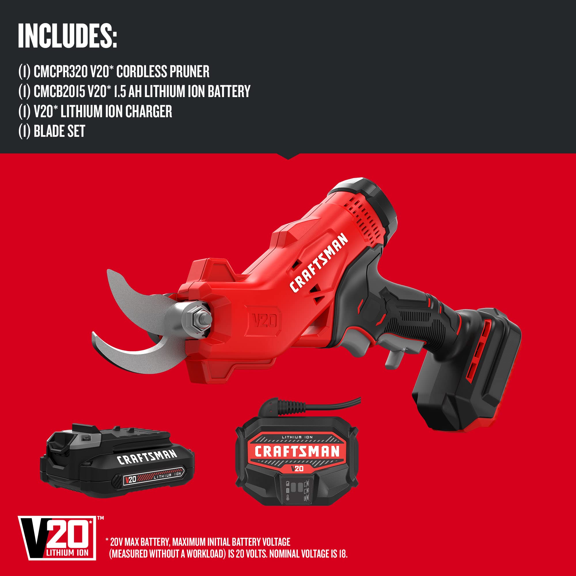 Mua CRAFTSMAN 20V MAX Cordless Electric Pruner, Pruning Shears for ...