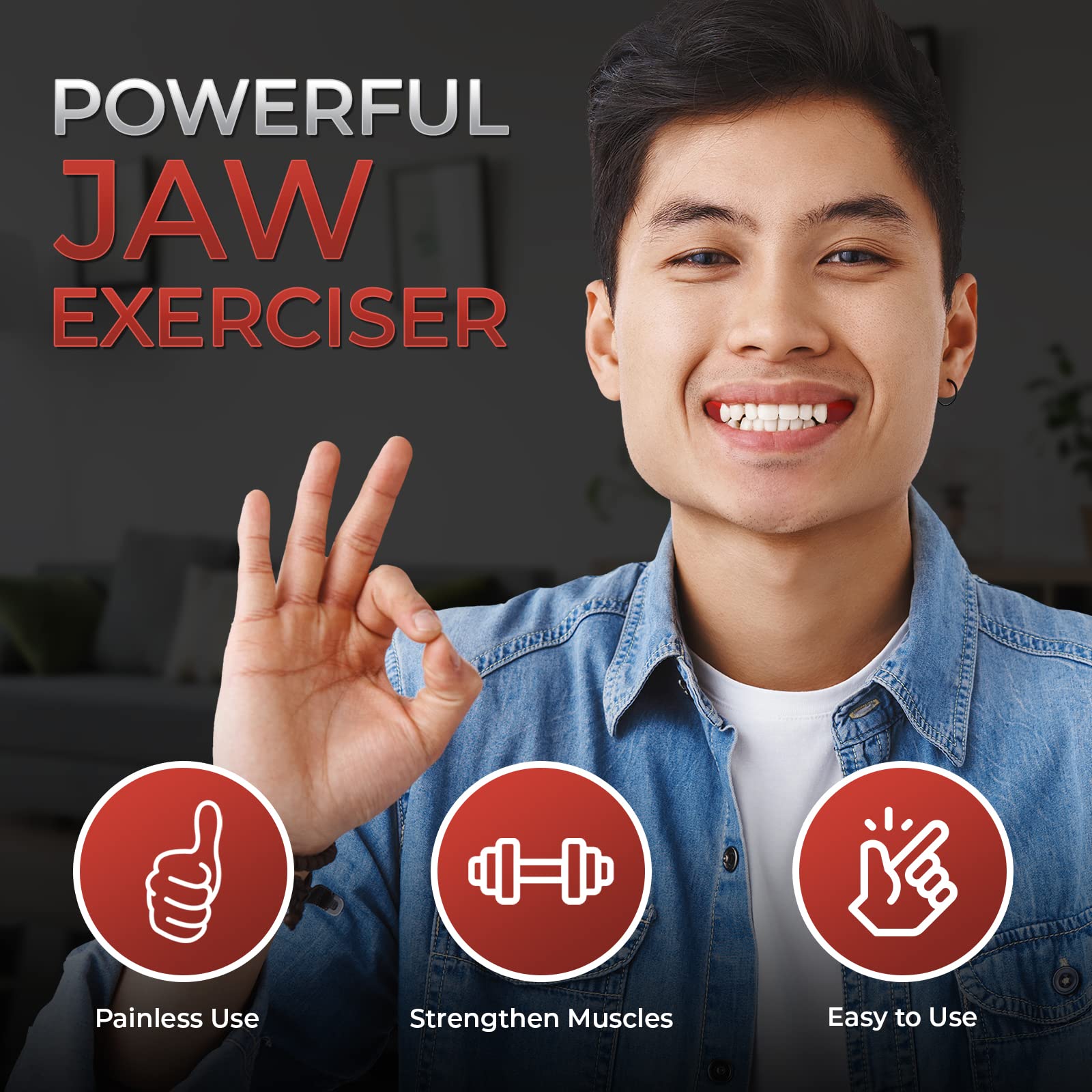 Mua FRIVOOD Jaw Exerciser for Men and Women, 6 Piece Silicone Jaw ...