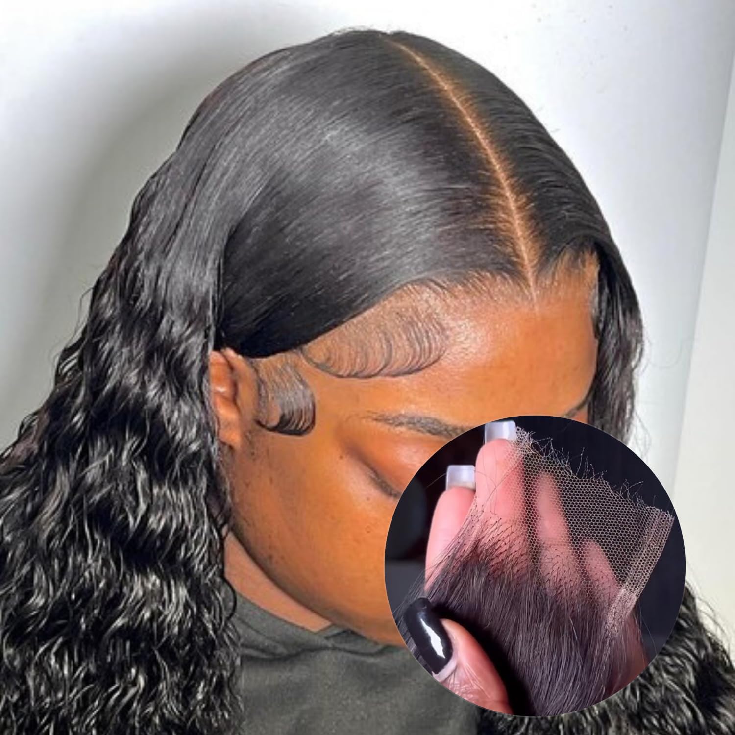 AUROO 2x6 SKINLIKE Real HD Closure Water Wave 14 Inch Human Hair for ...