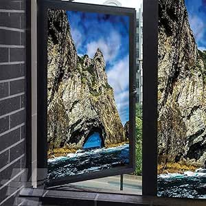 ScottDecor Bathroom Window Film Natural Cave Tropical Exotic Ocean ...