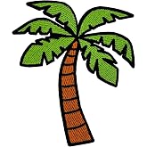 Amazon.com: Palm Tree Embroidered Applique Patch - Tropical Nature ...