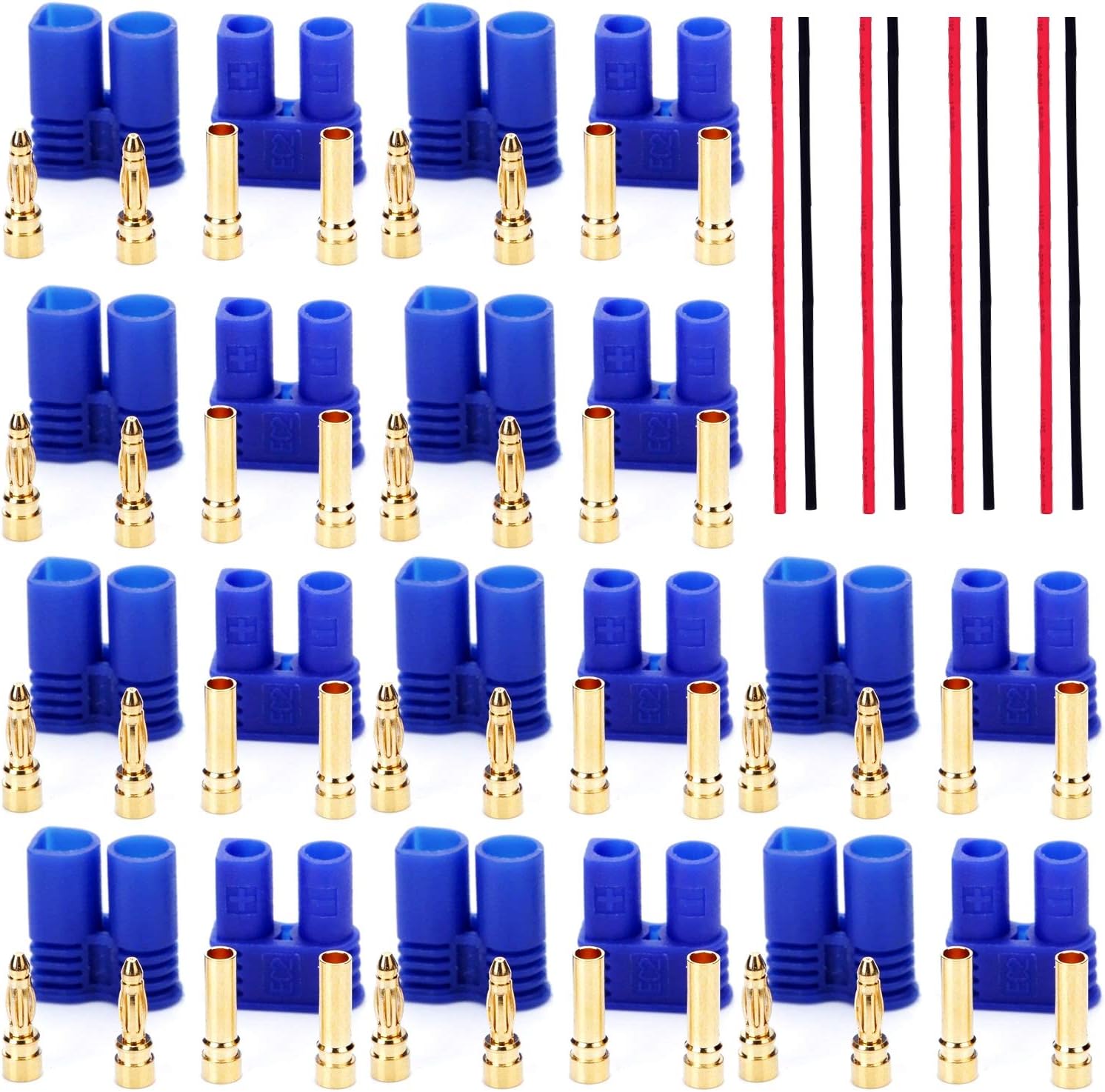 YYUWEI 10 Pairs EC2 Connector 2mm Banana Plug Female Male Bullet ...