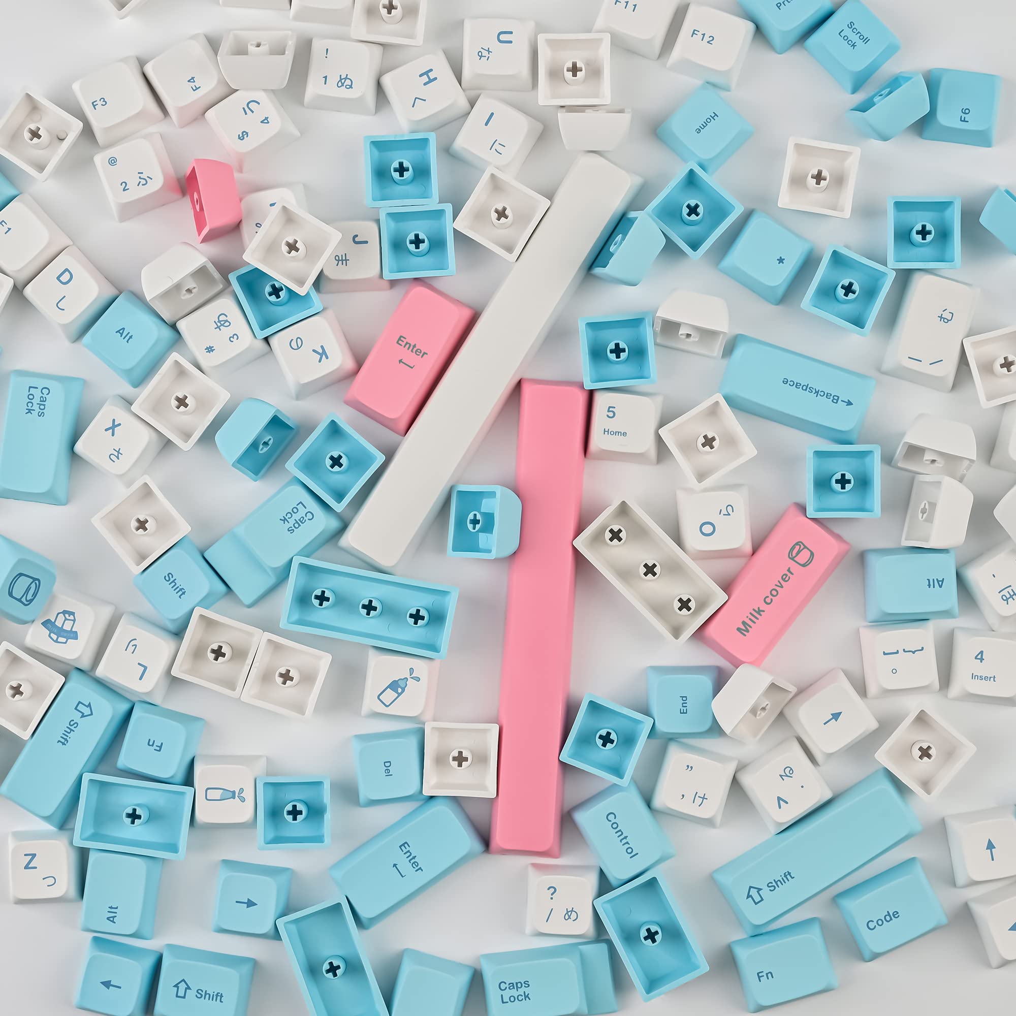 Mua Owpkeenthy WHYSP PBT XDA Japanese Keycaps 136 Keys Dye-sub Cute ...