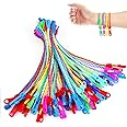 Amazon.com: UPlama 50 PCS Friendship Fidget Zipper Bracelet, Neon ...