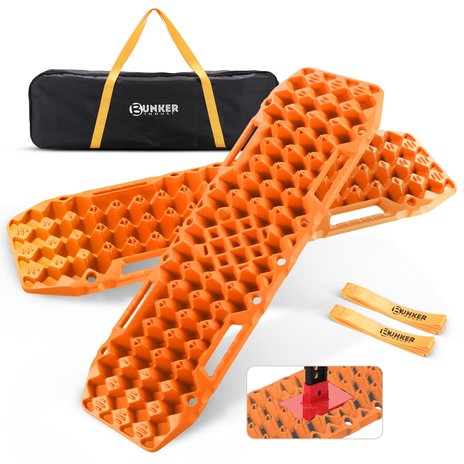 BUNKER INDUST Off-Road Traction Boards with Jack Base, 1 Pair Recovery ...