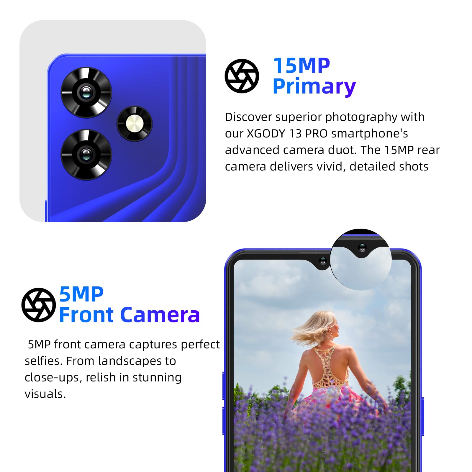 Mua Xgody 13 Pro 6.56'' HD Incell Screen Unlocked Phone, 15MP+5MP ...