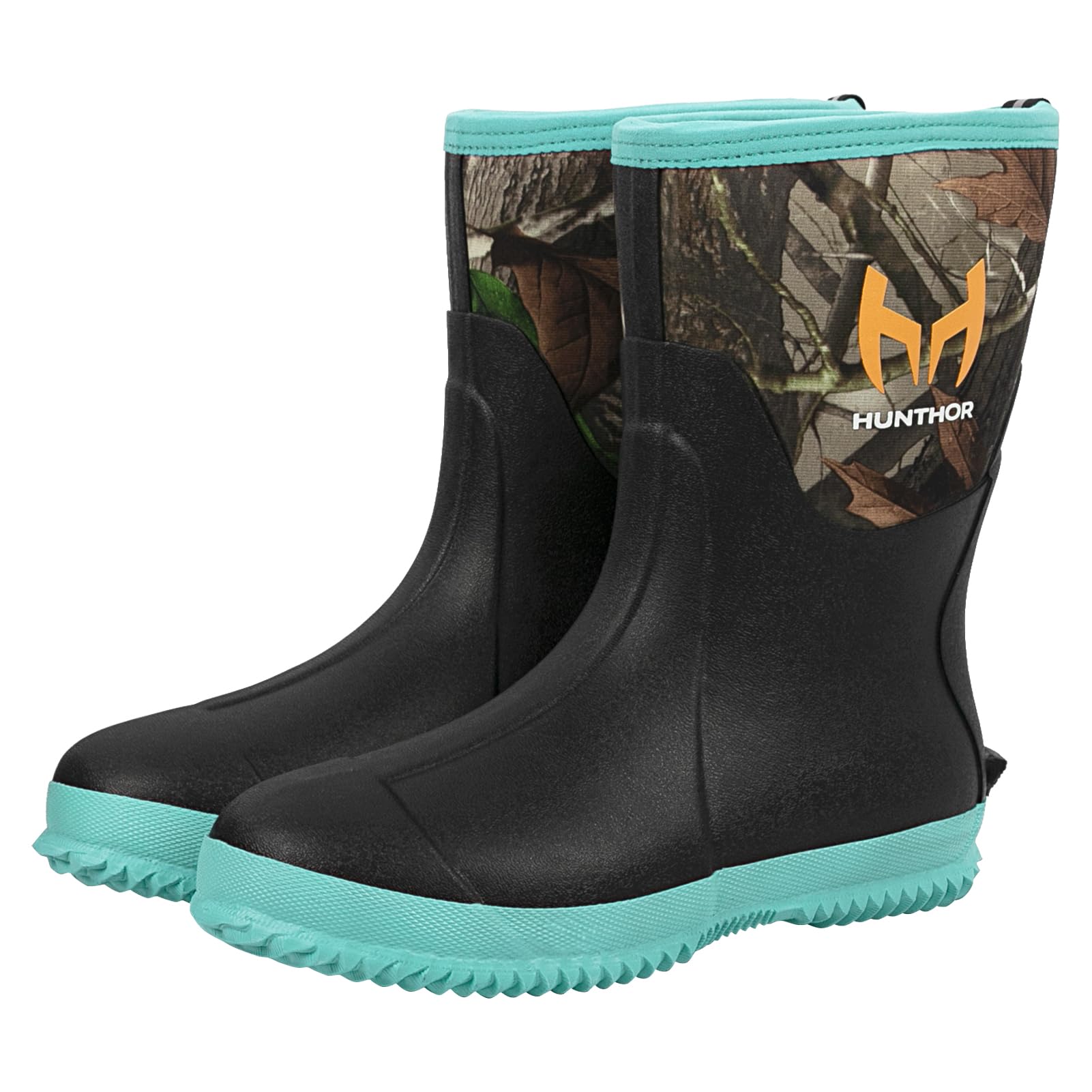 Hunthor Rubber Boots for Women, Waterproof Rain Boots with Steel Shank ...