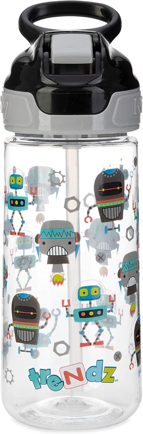 Nuby Trendz Grande Water Bottle, 540 ml, Robots – BigaMart