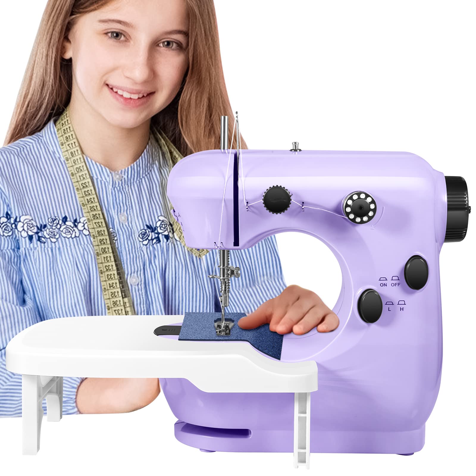 CIS Sewing Machine for Beginner, Dual Speed Portable Sewing Machine ...