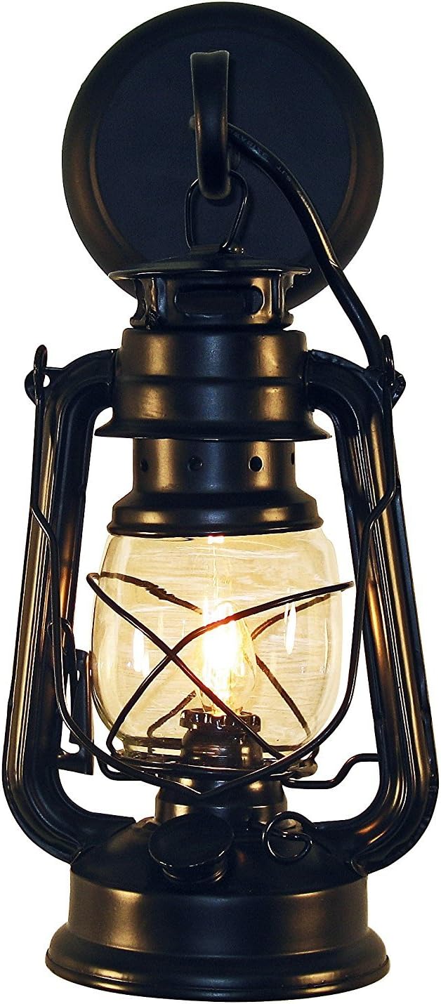 Amazon.com: Rustic Lantern Wall Mounted Light - Small Black by Muskoka ...