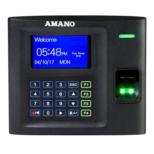 Amano Fingerprint Time Clock Includes PC Software and Supports Finger ...