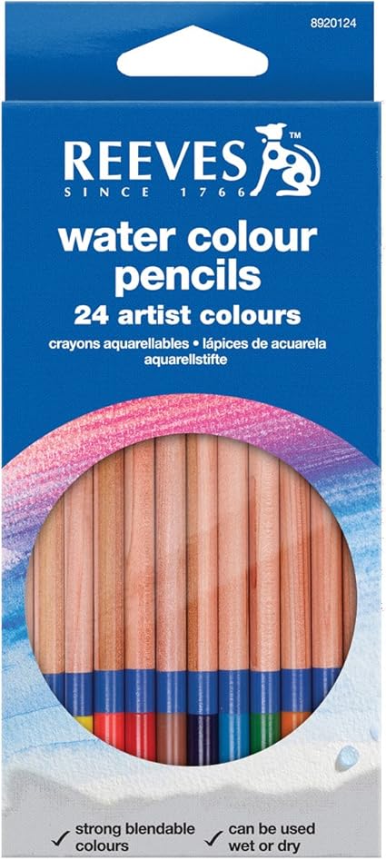 Reeves Set de 24 Crayons aquarellables: Amazon.fr: Fournitures de bureau