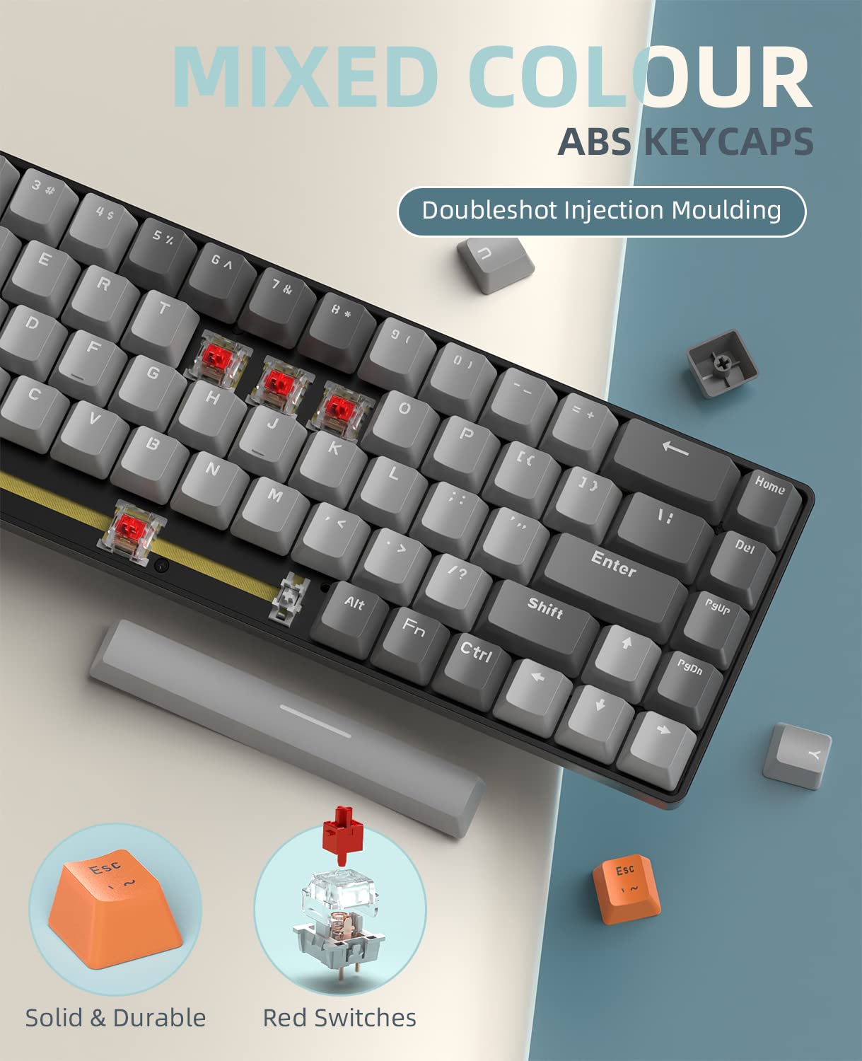 Mua RK68 Wireless Mechanical Keyboard, 60% Percent Gaming Keyboard ...