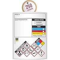 Amazon.com: GHS Stickers SDS OSHA Labels for Chemical Safety Data Write ...
